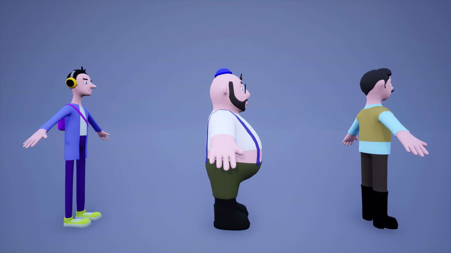 3D Citizens With Props - TurboSquid 2327245