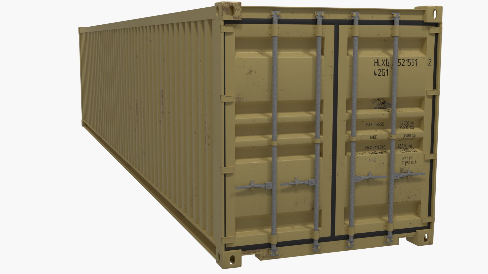 Container 40ft DV 3D Model - TurboSquid 2033011
