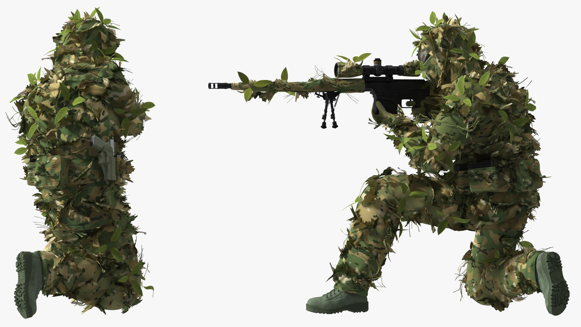 Sniper Kneeling Position 3D - TurboSquid 1989380