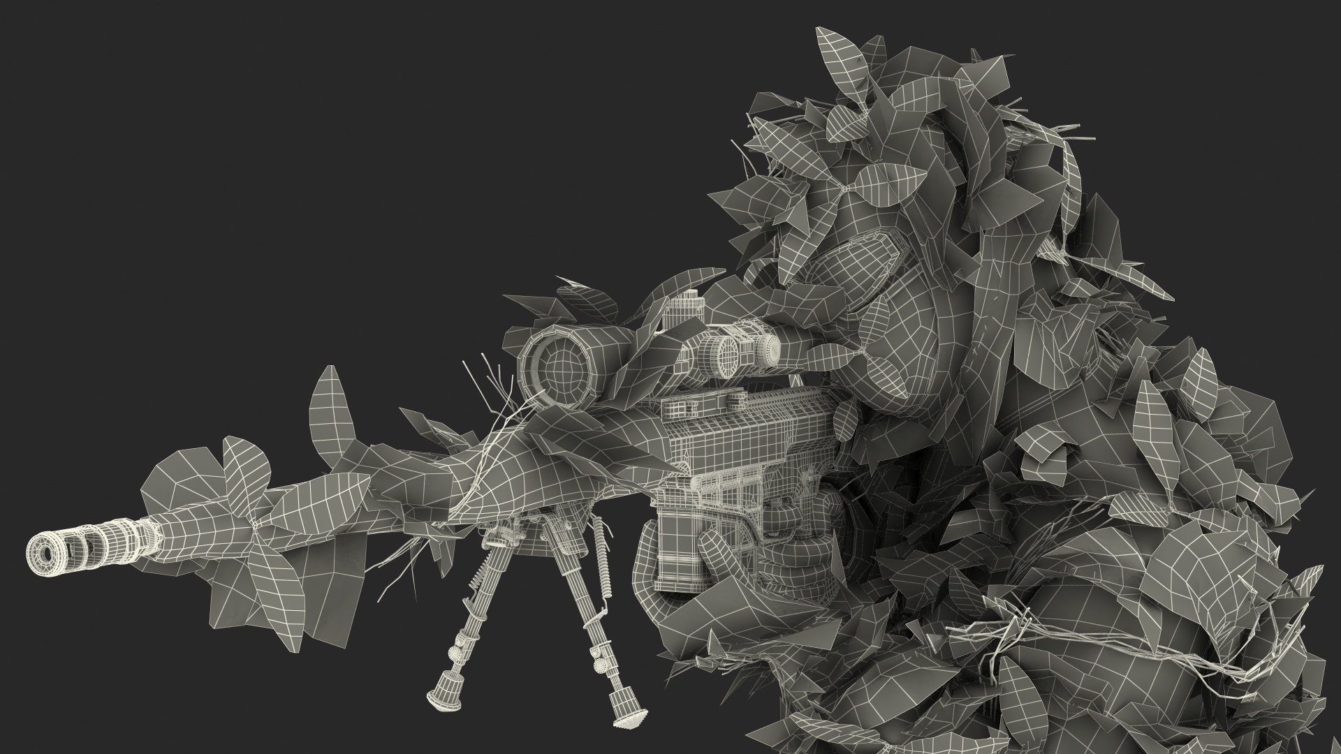 Sniper Kneeling Position 3D - TurboSquid 1989380