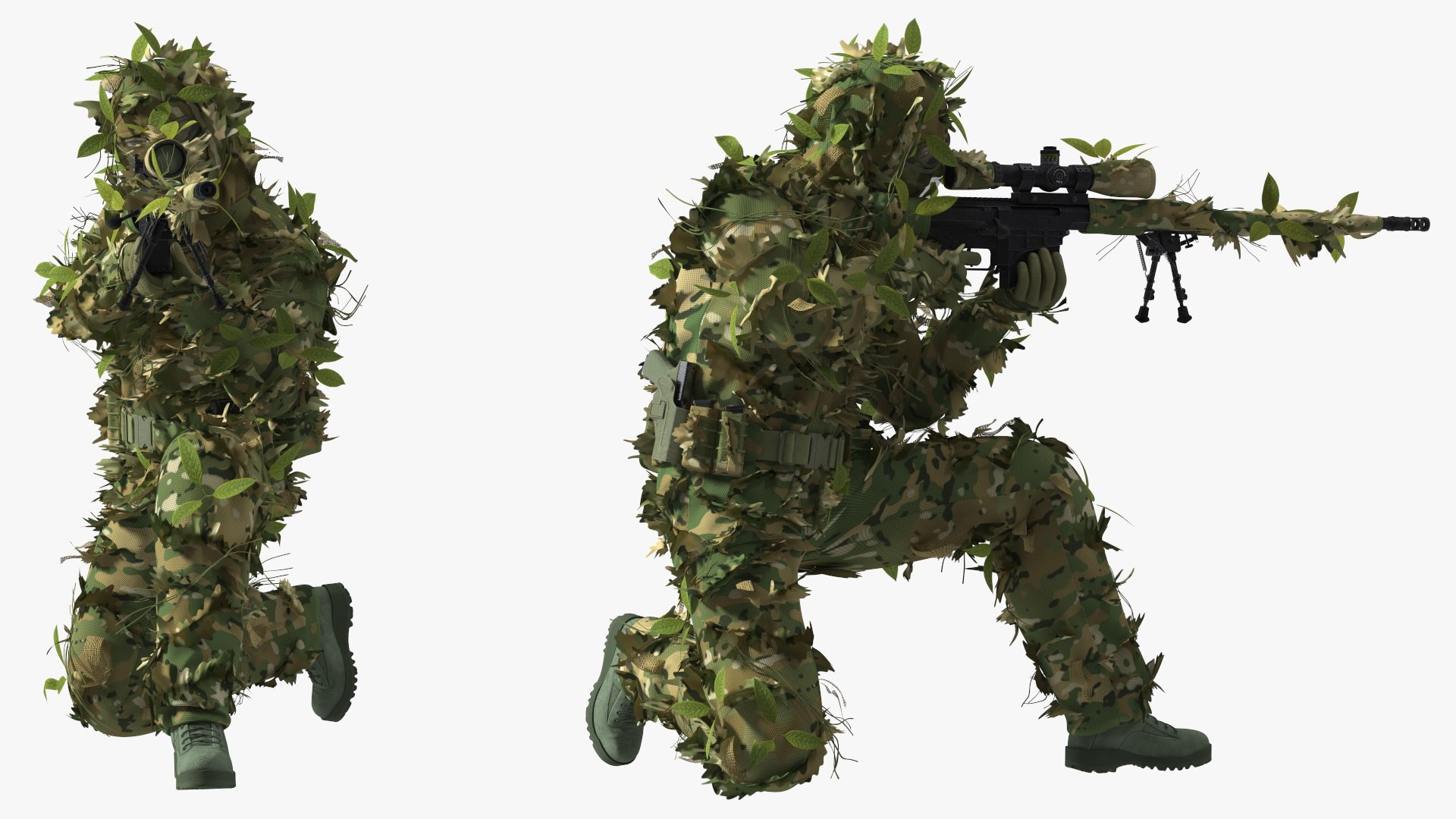 Sniper Kneeling Position 3D - TurboSquid 1989380