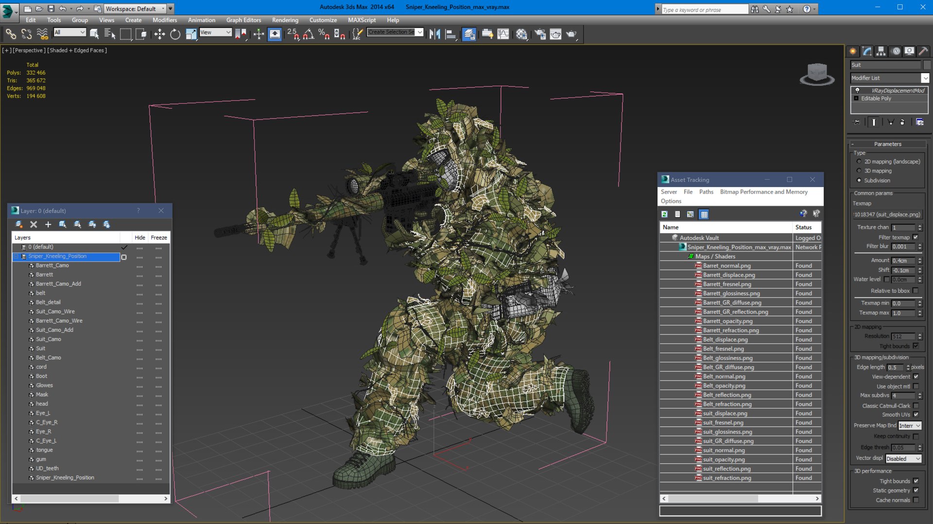 Sniper Kneeling Position 3D - TurboSquid 1989380