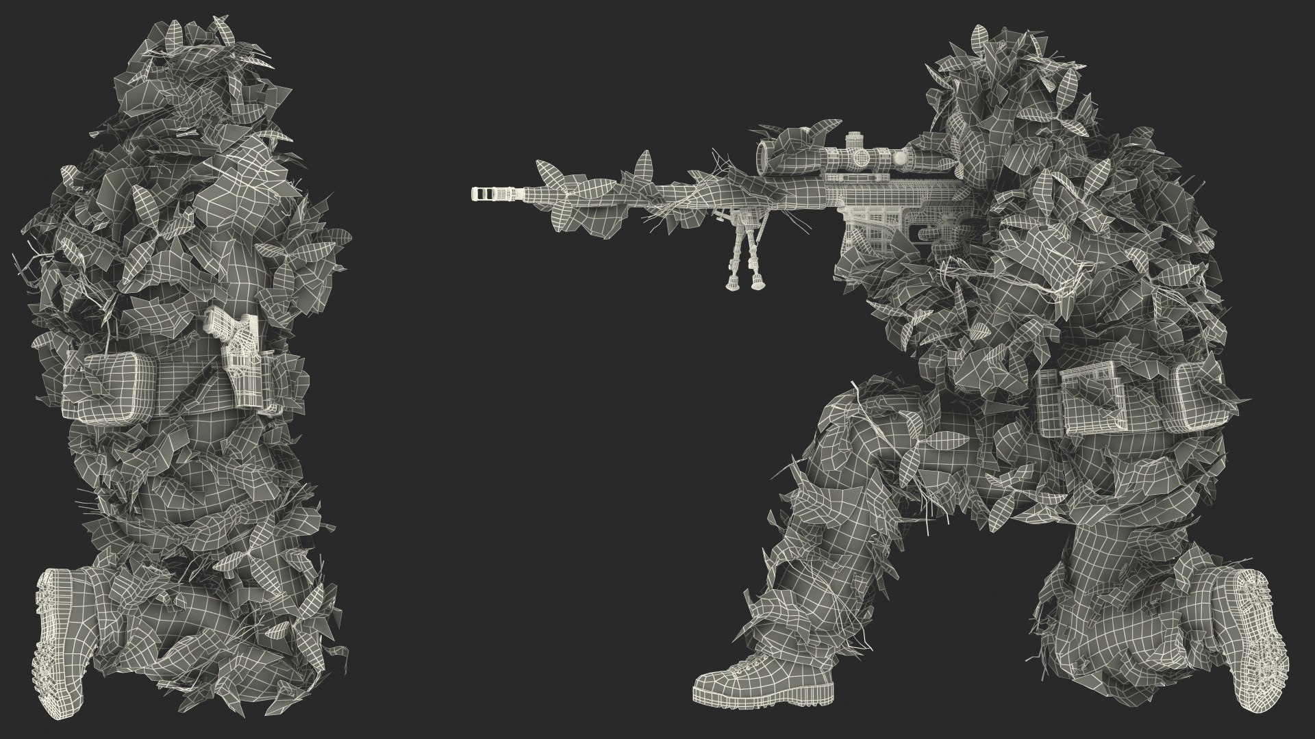 Sniper Kneeling Position 3D - TurboSquid 1989380