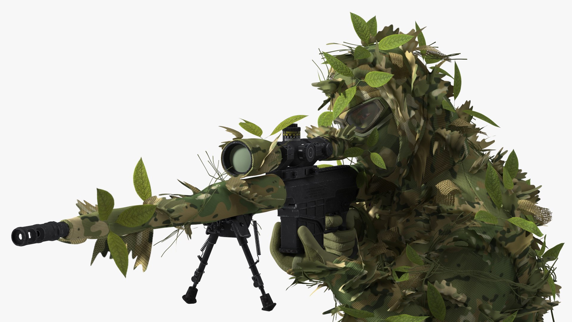 Sniper Kneeling Position 3D - TurboSquid 1989380