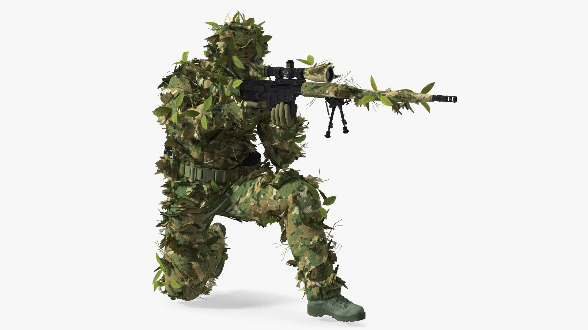 Sniper Kneeling Position 3D - TurboSquid 1989380