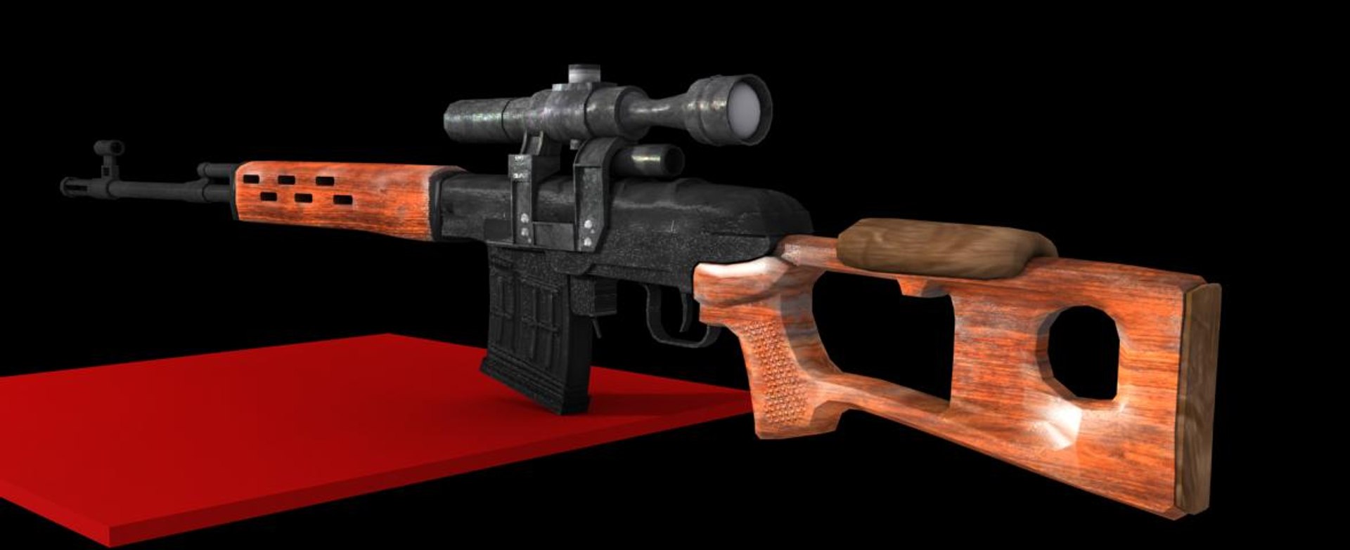 Soviet Svd Sniper Rifle 3d Model