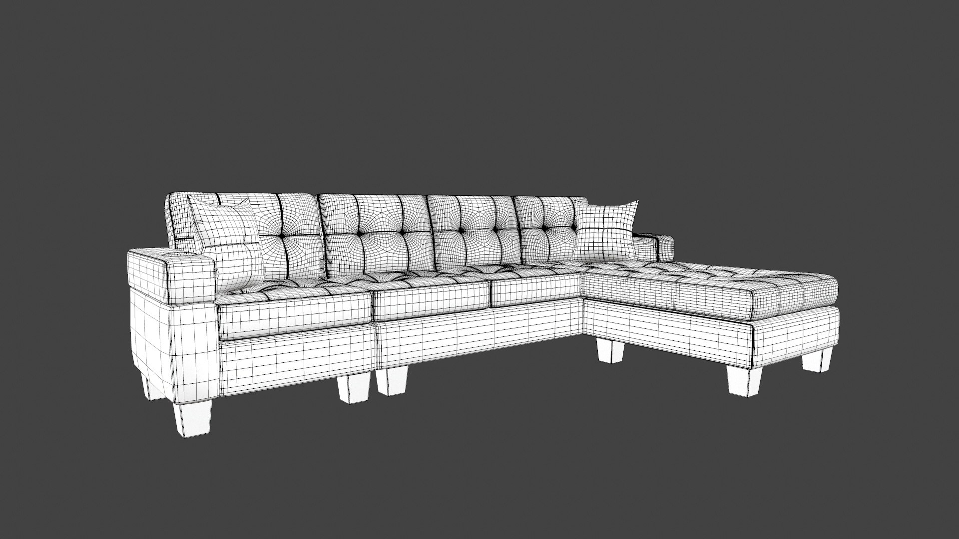 Sofa 3 Seater L Shaped Model - TurboSquid 2002377