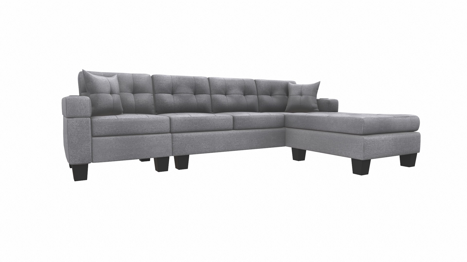Sofa 3 Seater L Shaped Model - TurboSquid 2002377