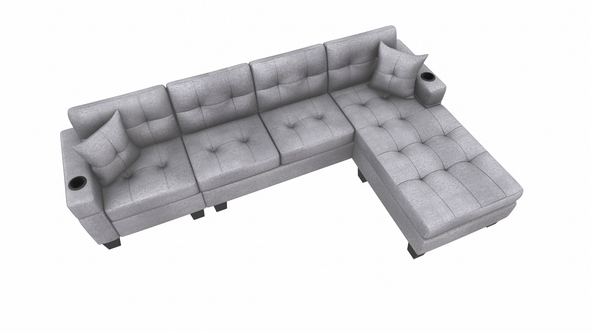 Sofa 3 Seater L Shaped Model - TurboSquid 2002377