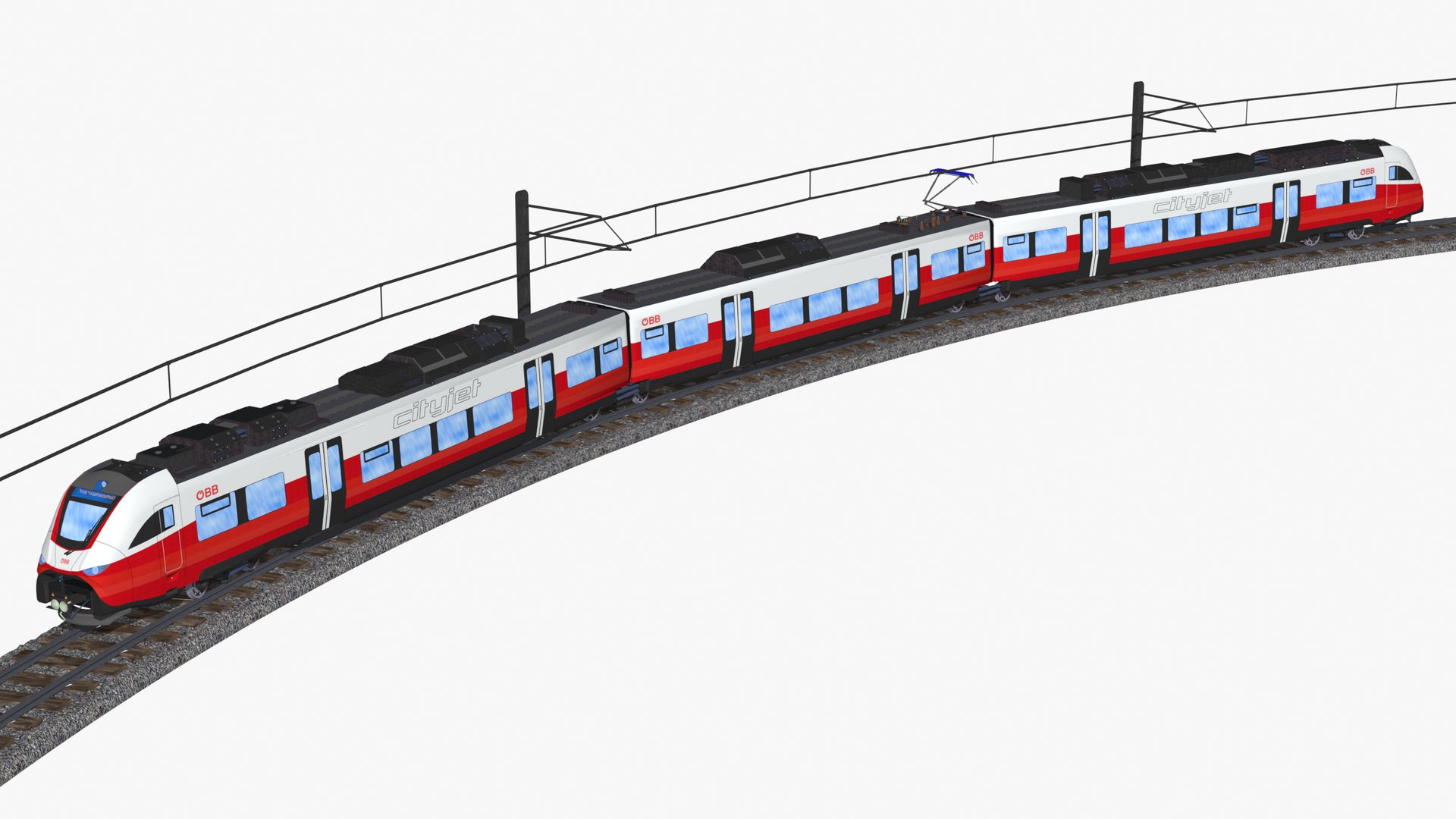 modèle 3D de Siemens Mireo Oebb Cityjet - Train de voyageurs électrique ...
