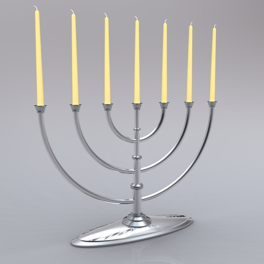 Menorah Jewish Ceremonial 3d Model