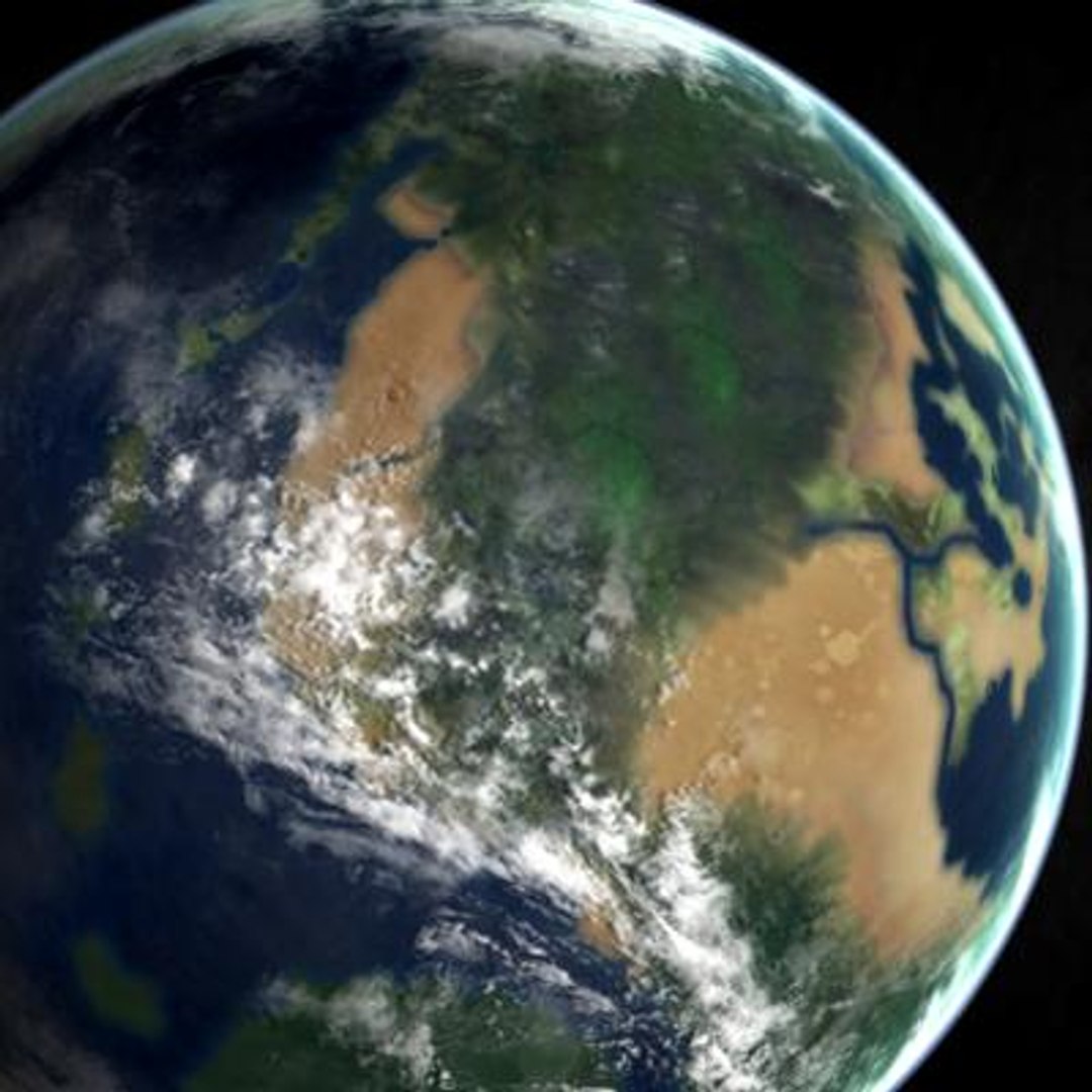 Pangea Permian Earths 3d Model