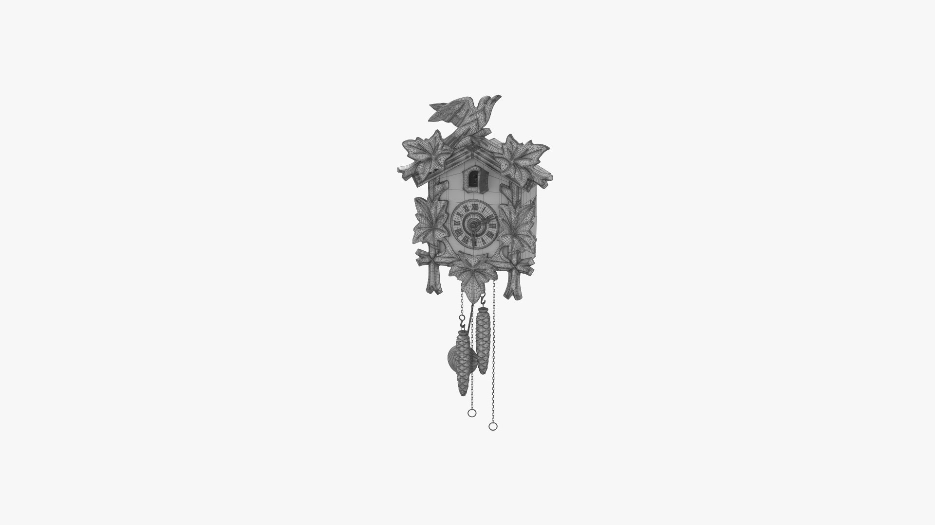 3D Wooden Cuckoo Clock - TurboSquid 2183614