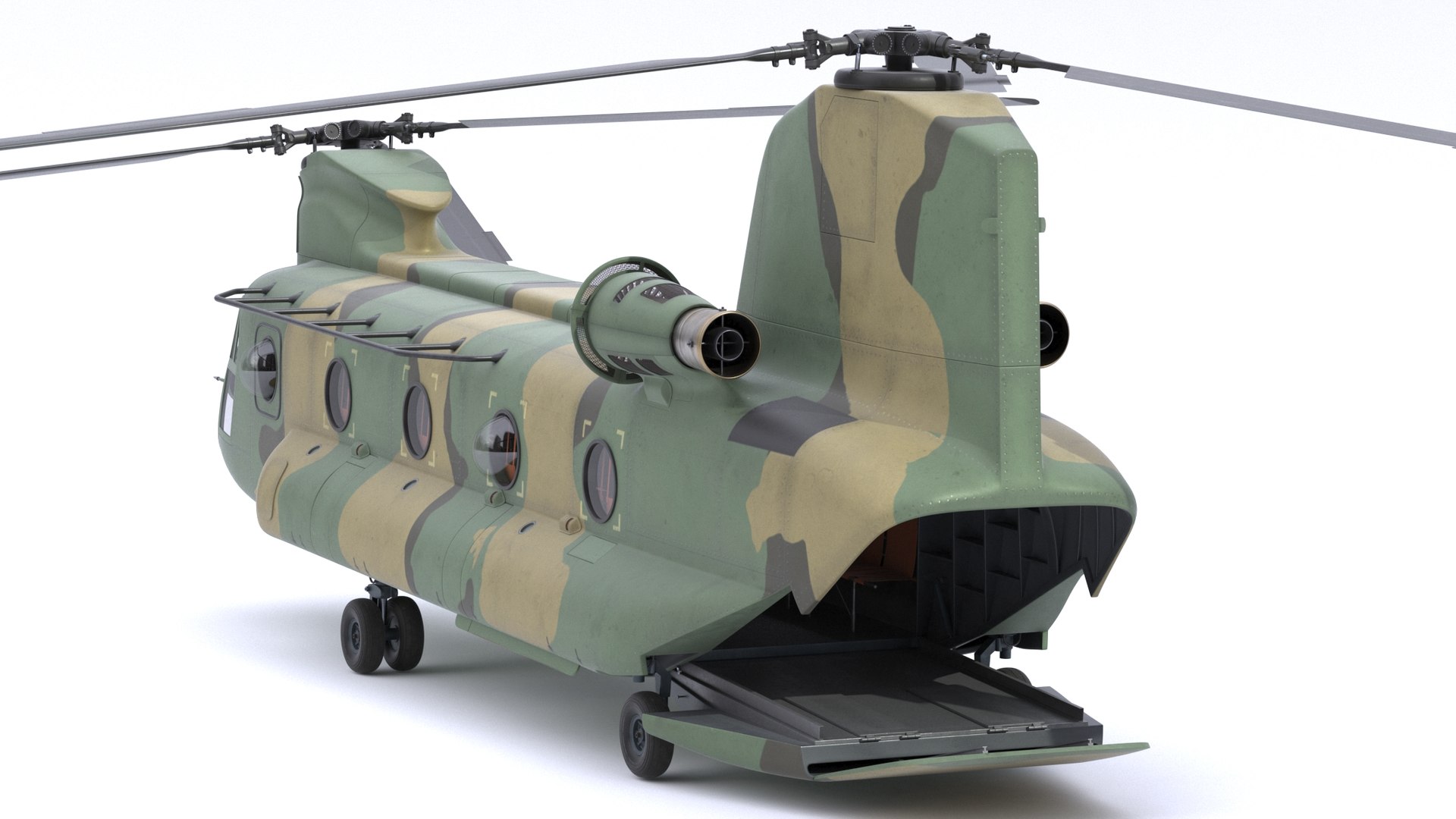 3D Boeing CH-47 Chinook Camo - TurboSquid 2458682