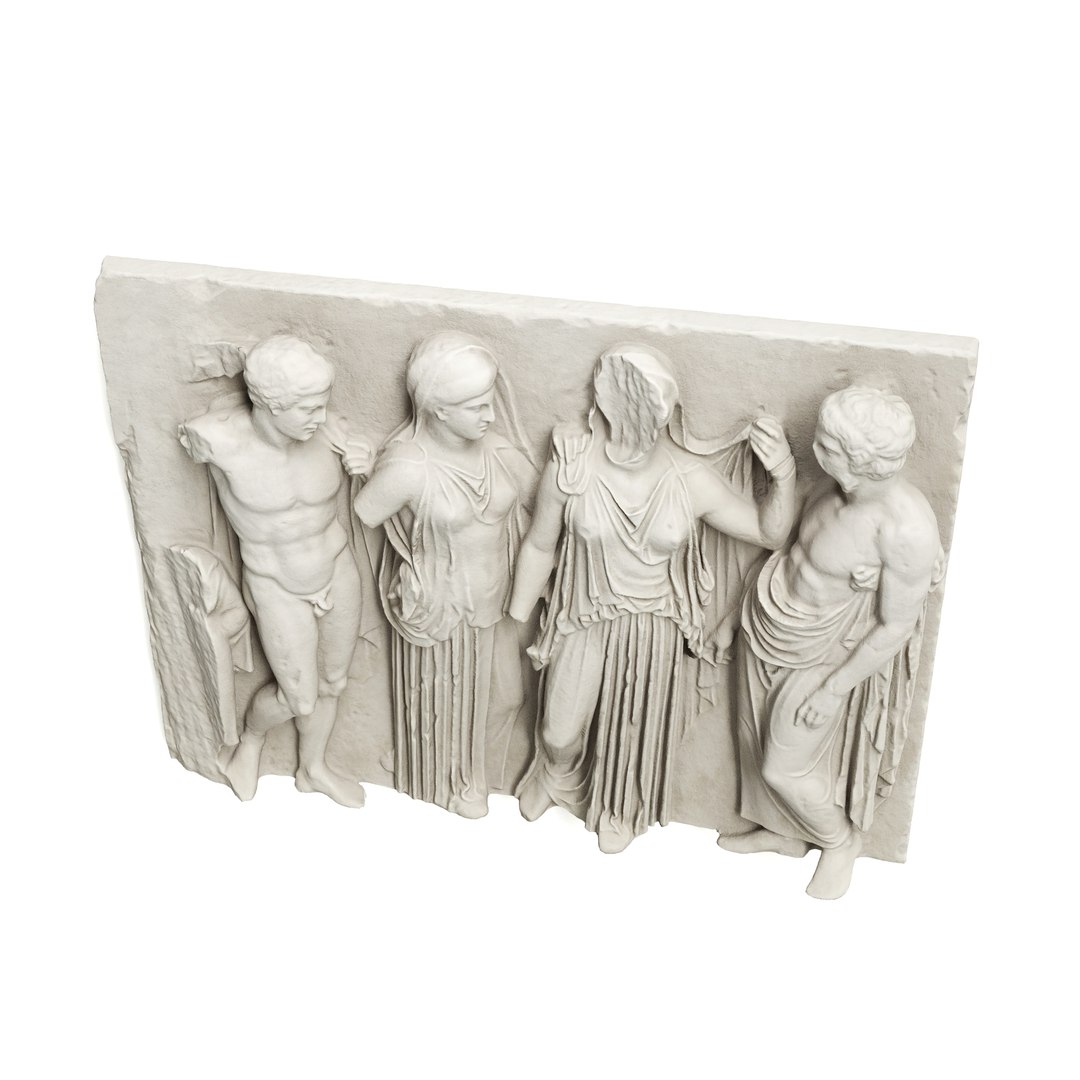 3D Greek Attic Relief Wall Panel - TurboSquid 2308018