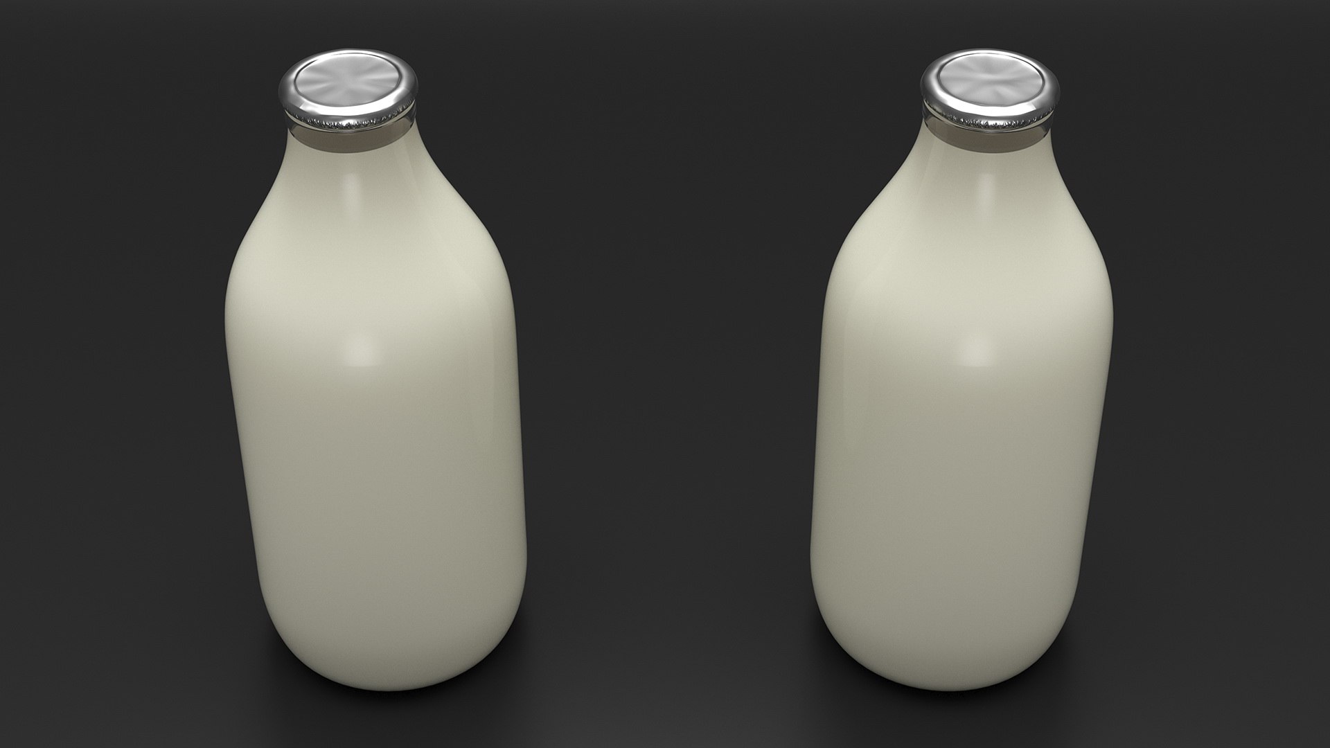 Whole Milk Bottles With Foil Top In Carrying Case Model - TurboSquid ...