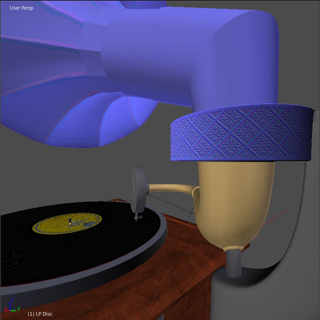 Gramophone Master Voice 3d Model