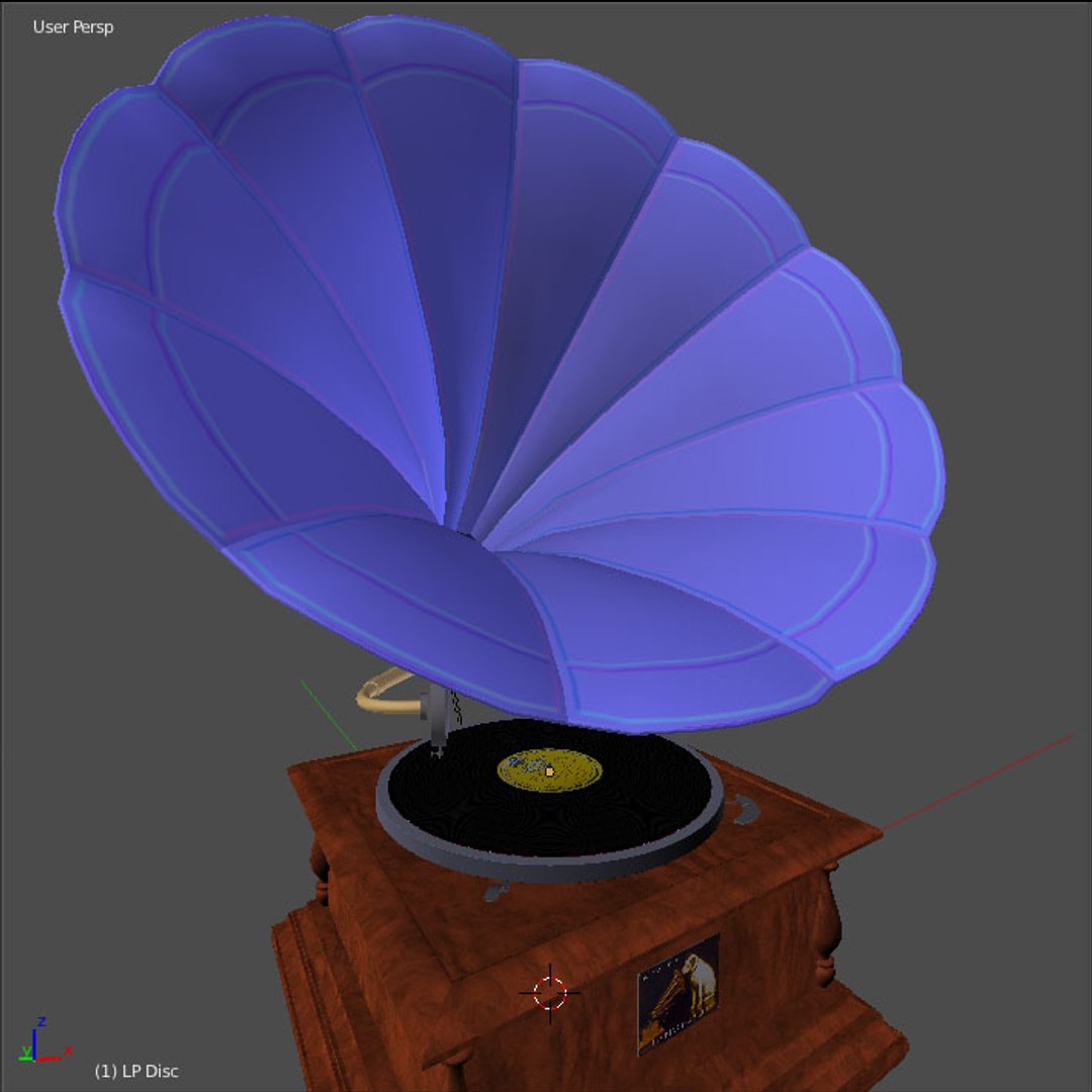 Gramophone Master Voice 3d Model