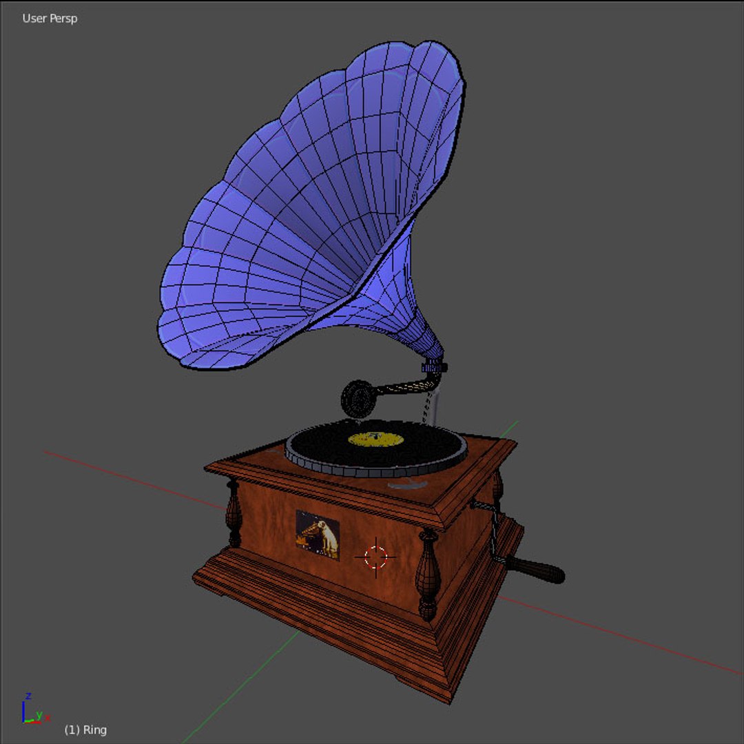 Gramophone Master Voice 3d Model