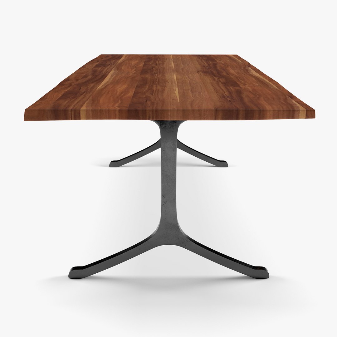 Walnut dining table 3D model - TurboSquid 1433293
