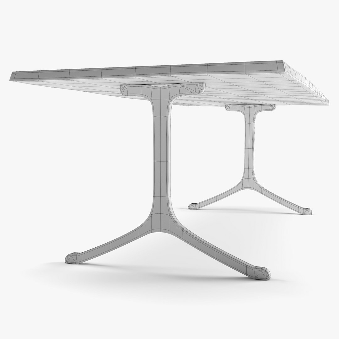 Walnut dining table 3D model - TurboSquid 1433293