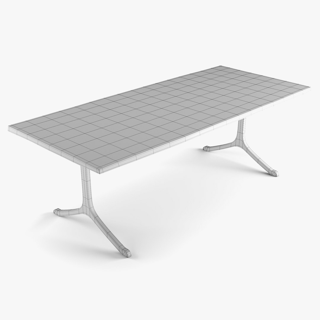 Walnut dining table 3D model - TurboSquid 1433293