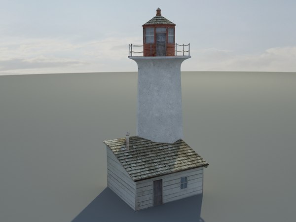 3d model rustic lighthouse