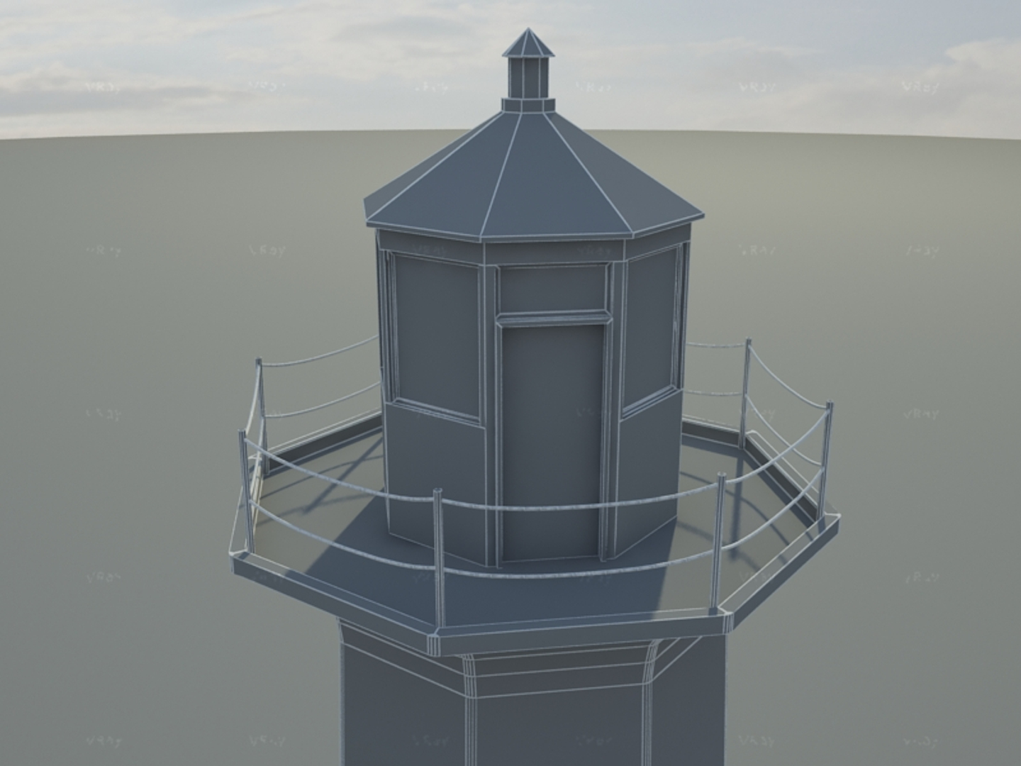 3d model rustic lighthouse