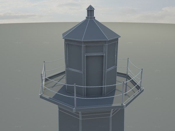 3d model rustic lighthouse