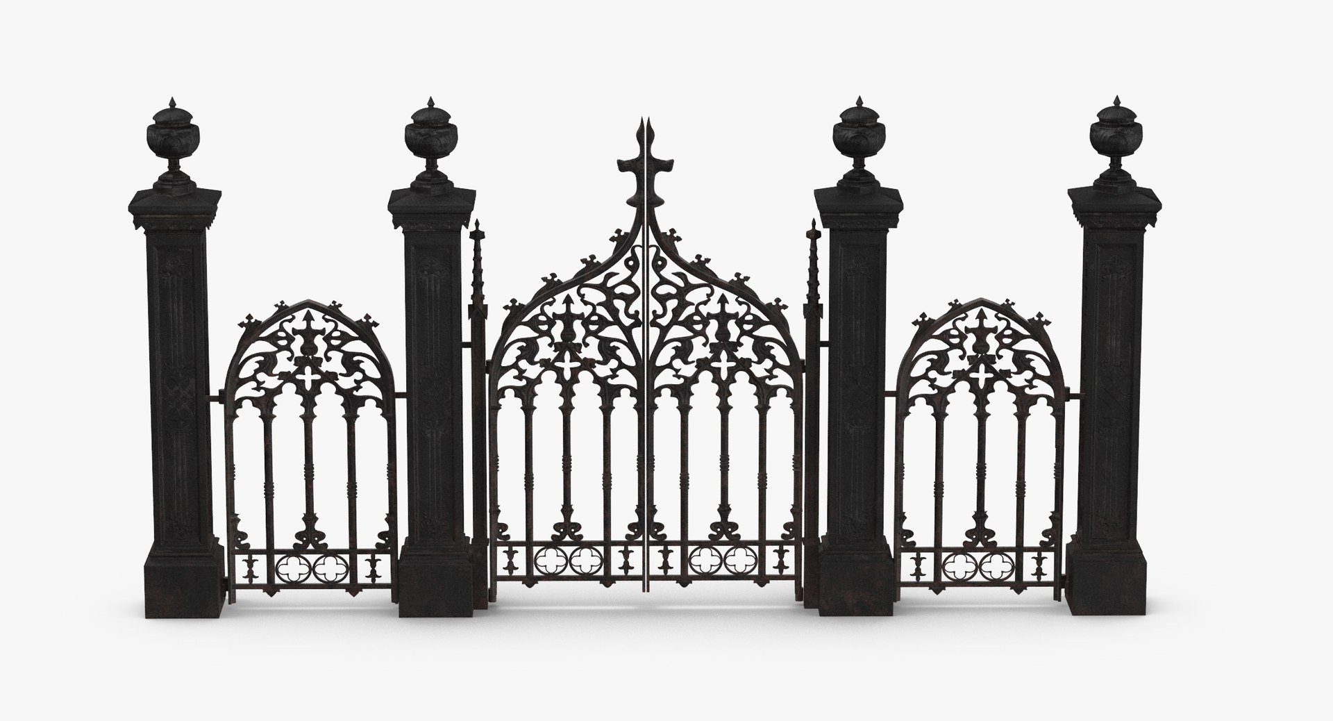 Cemetery Gates 02 C4d