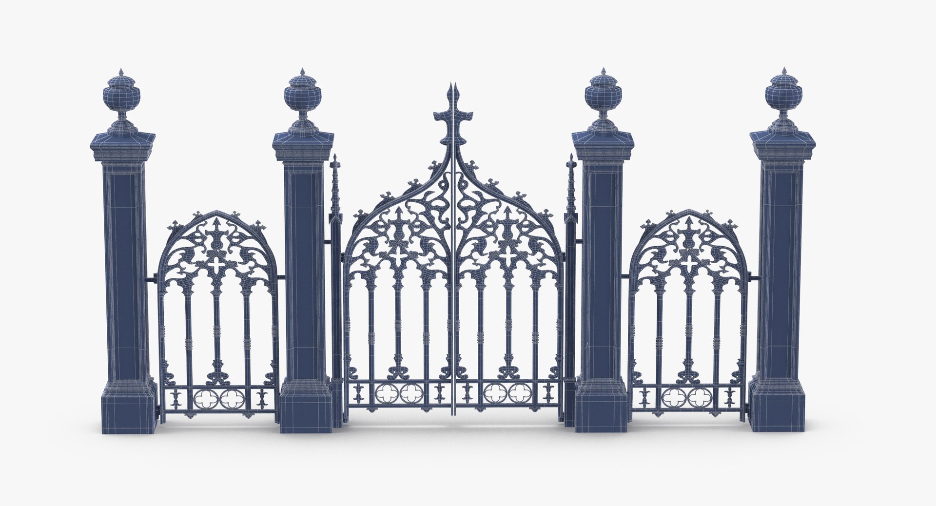 Cemetery Gates 02 C4d
