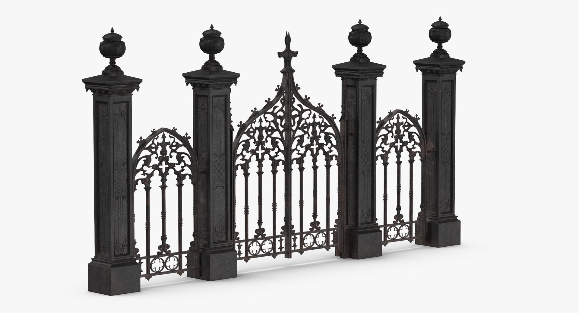 Cemetery Gates 02 C4d