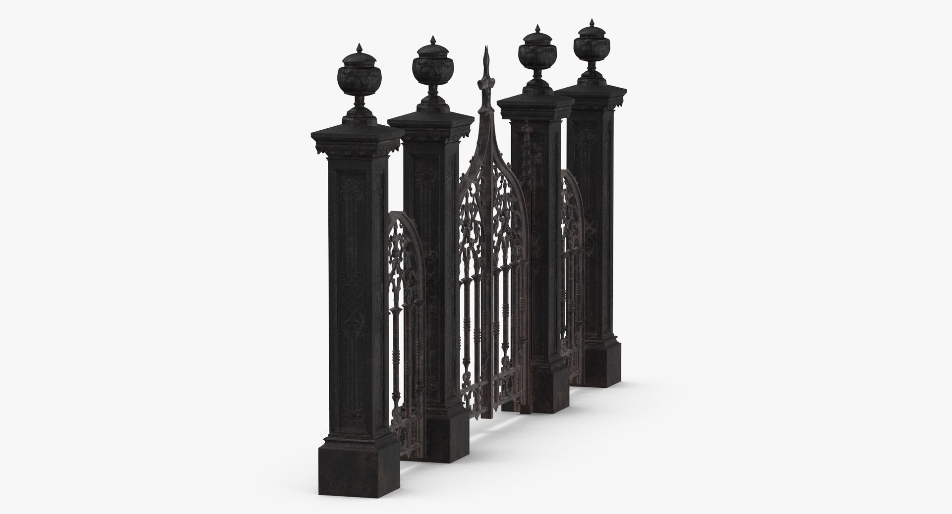 Cemetery Gates 02 C4d