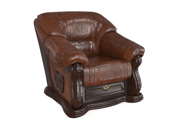 3D armchair lord brown pbr - TurboSquid 1706176
