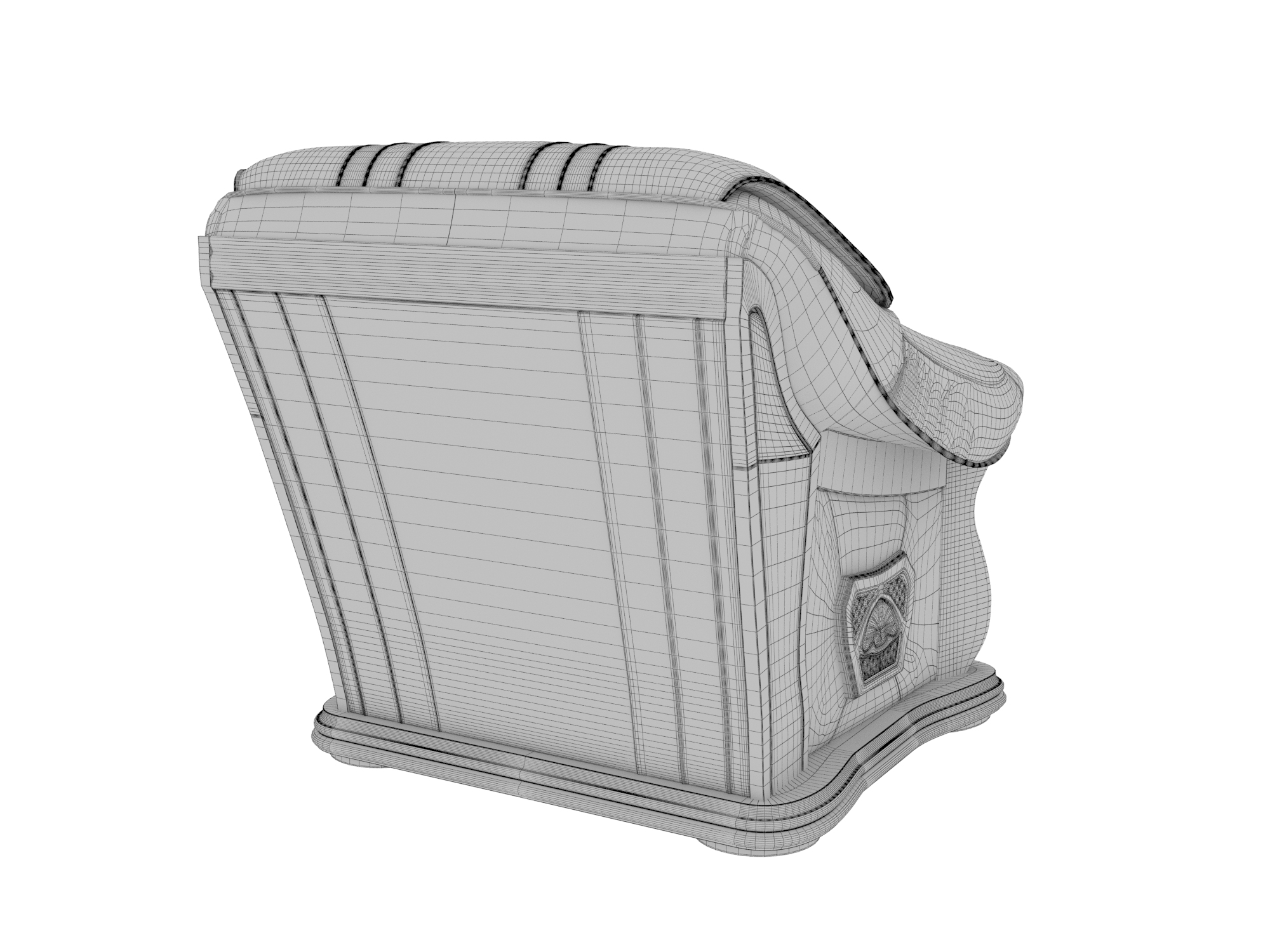 3D armchair lord brown pbr - TurboSquid 1706176