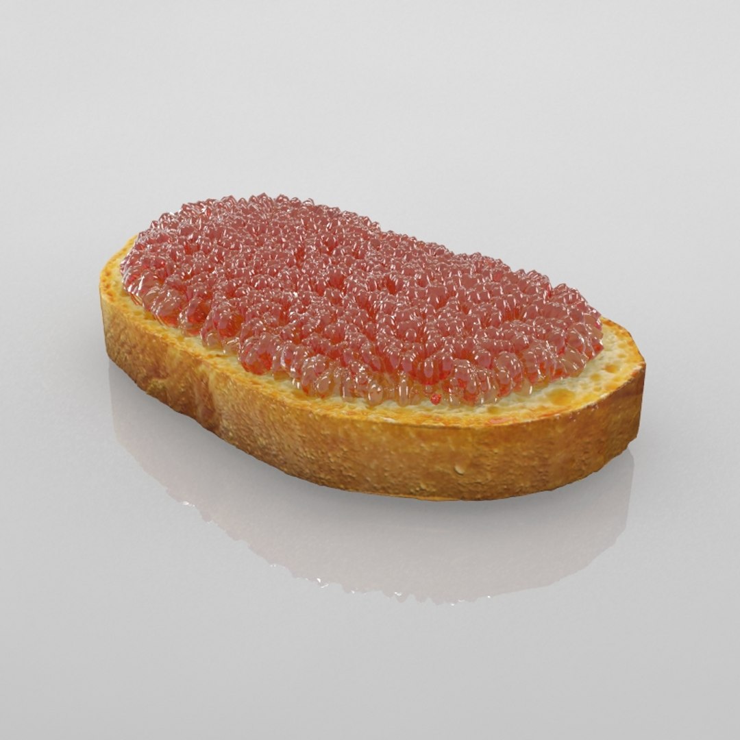 3d red caviar model
