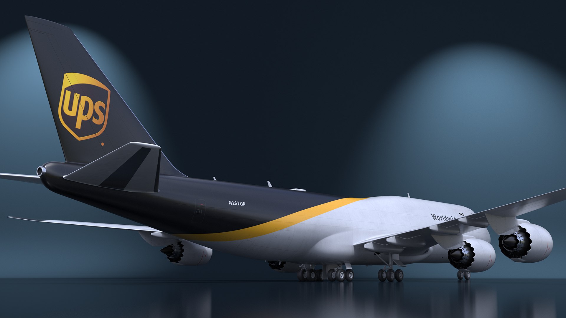 3D Boeing 747 UPS Cargo Airplane Model - TurboSquid 2369709