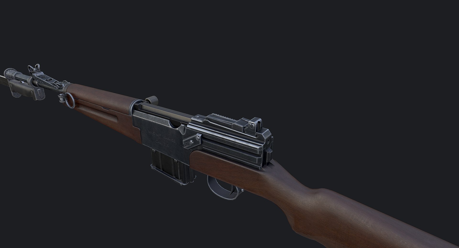 3d Obj Mas-49 56 Rifle