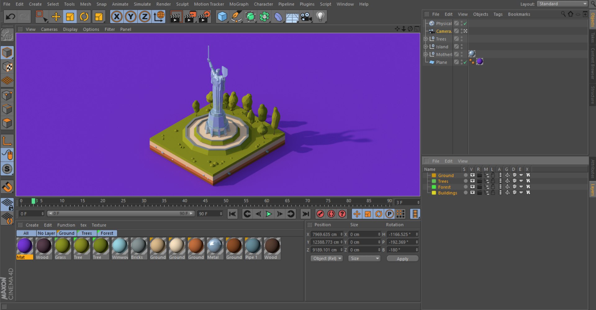 Cartoon Motherland Monument 3D Model - TurboSquid 1399373