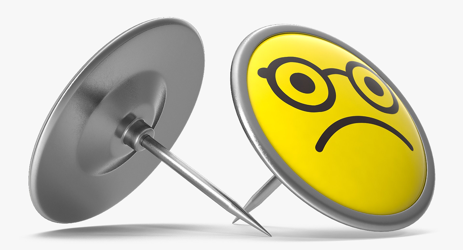 3D Discontent Face Push Pin Model - TurboSquid 1425067