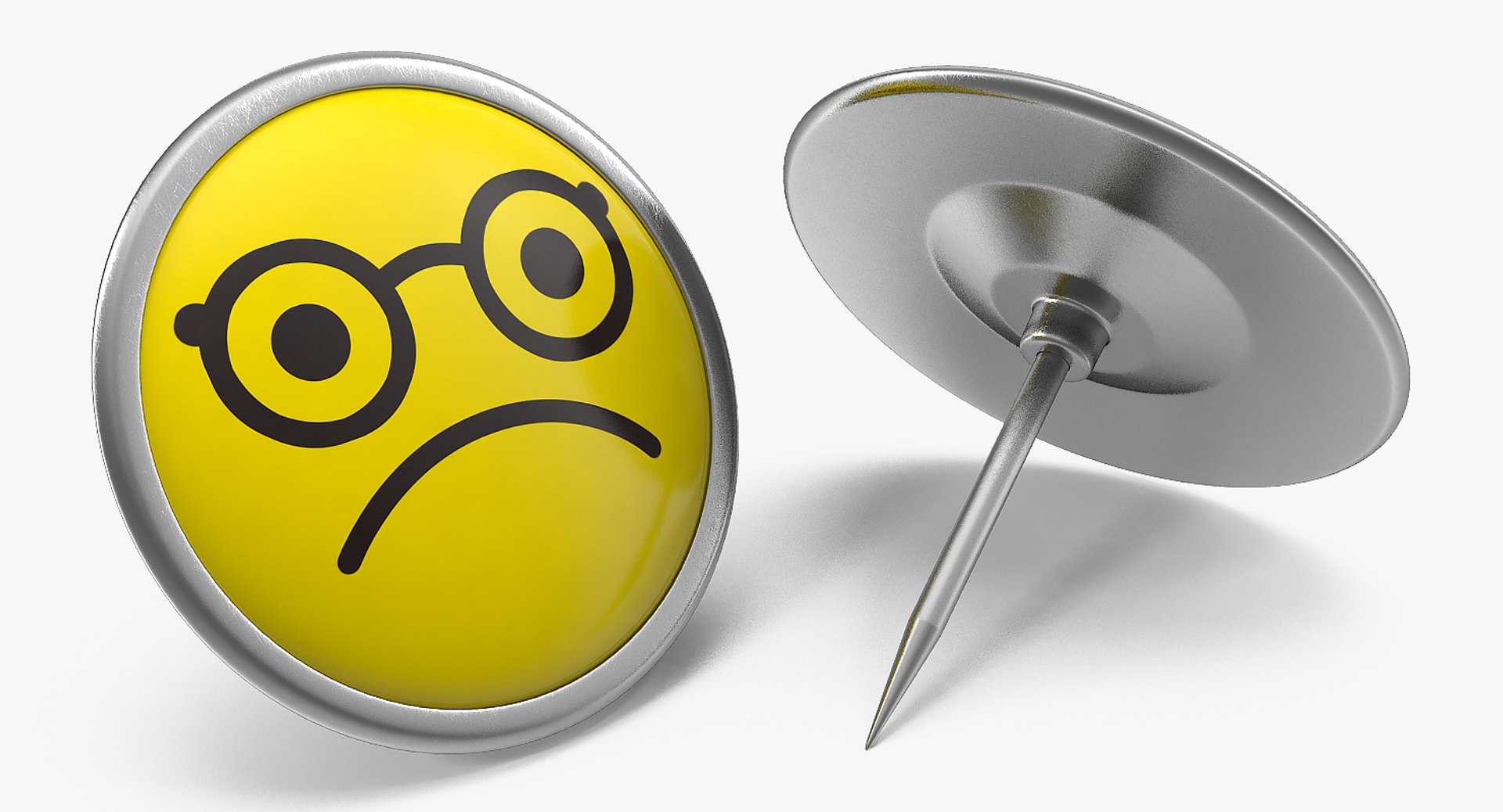 3D Discontent Face Push Pin Model - TurboSquid 1425067