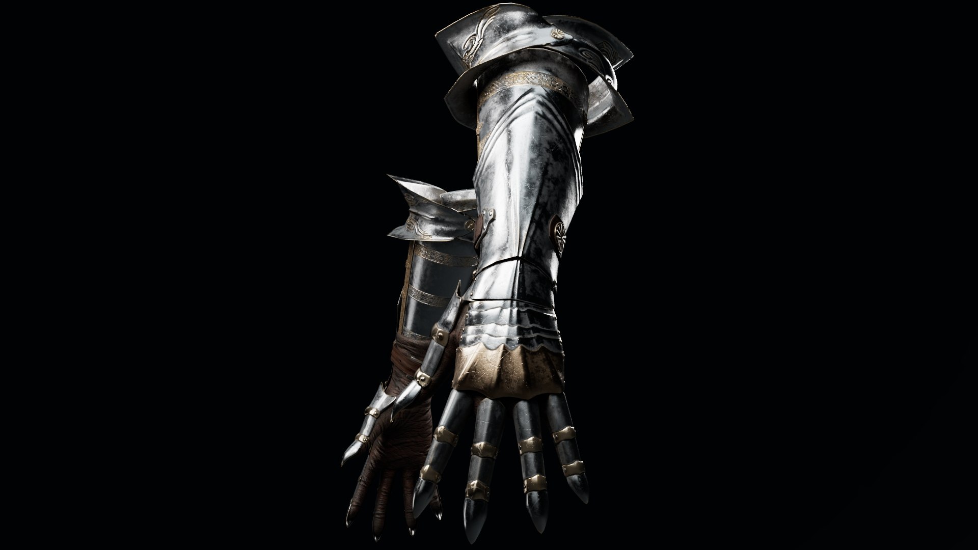 Female Knigt Elbow Wrist Armor MidPoly 3D - TurboSquid 2034165