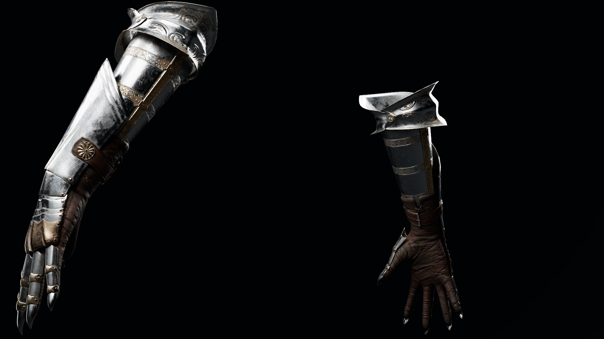 Female Knigt Elbow Wrist Armor MidPoly 3D - TurboSquid 2034165