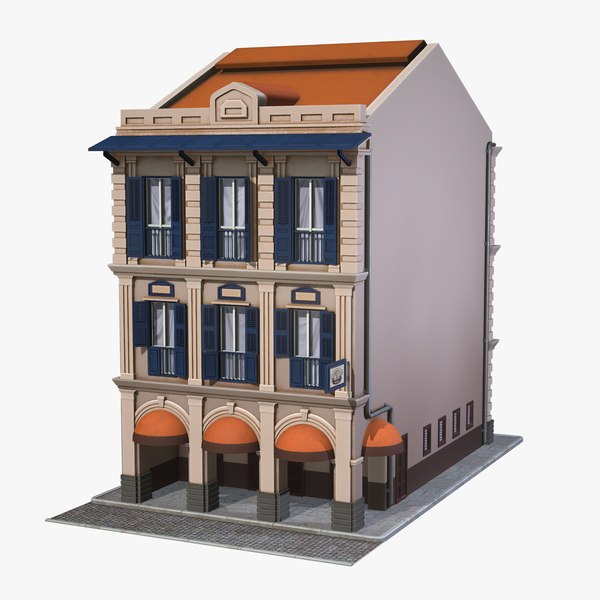 3d house background old model