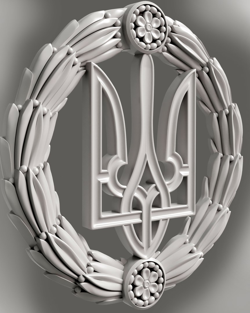 3D 3D TRIDENT COAT OF ARMS OF UKRAINE FOR CNC MILLING Model ...