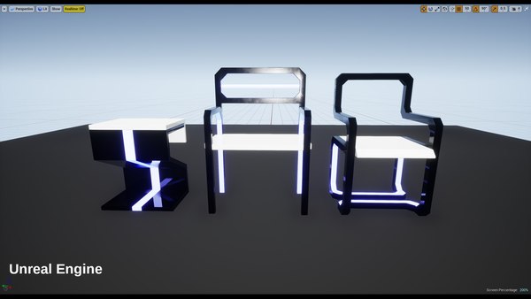 3D minimalistic sci-fi chairs - TurboSquid 1695326