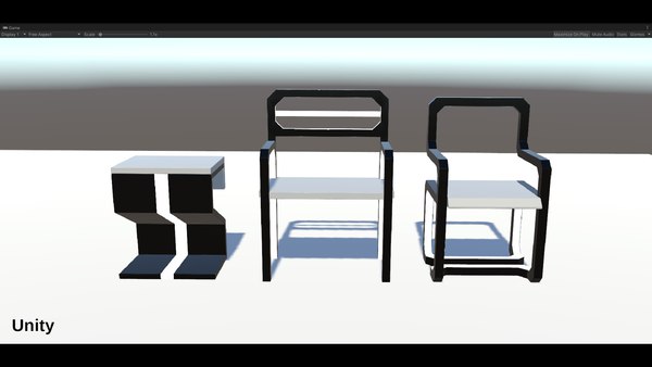 3D minimalistic sci-fi chairs - TurboSquid 1695326