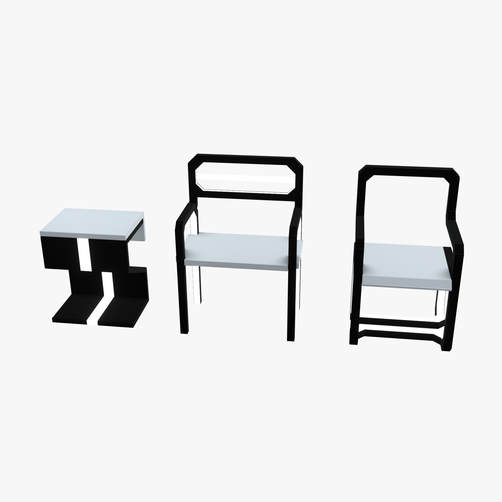3D minimalistic sci-fi chairs - TurboSquid 1695326