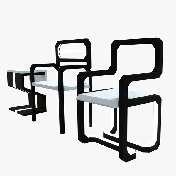 3D minimalistic sci-fi chairs - TurboSquid 1695326