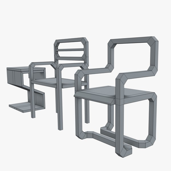 3D minimalistic sci-fi chairs - TurboSquid 1695326